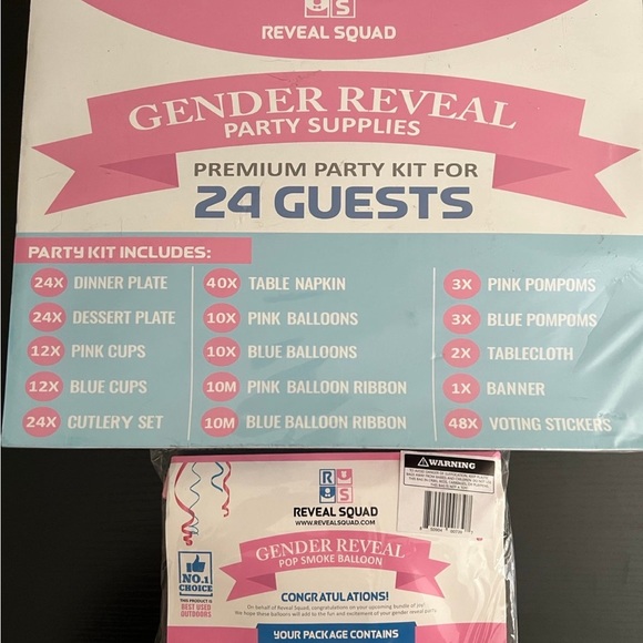 Other | New Gender Reveal Pop Smoke Balloon Gender Reveal Party Kit For ...